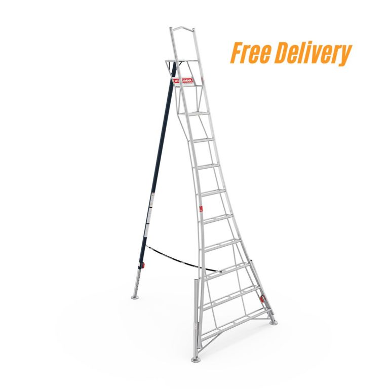 Henchman HMT360.P 12ft Fully Adjustable PRO Tripod Ladder - MowersUK